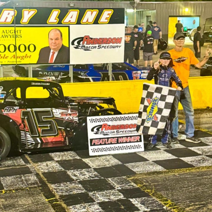 Case James Wins Friday Legends Feature at Anderson Motor Speedway ...